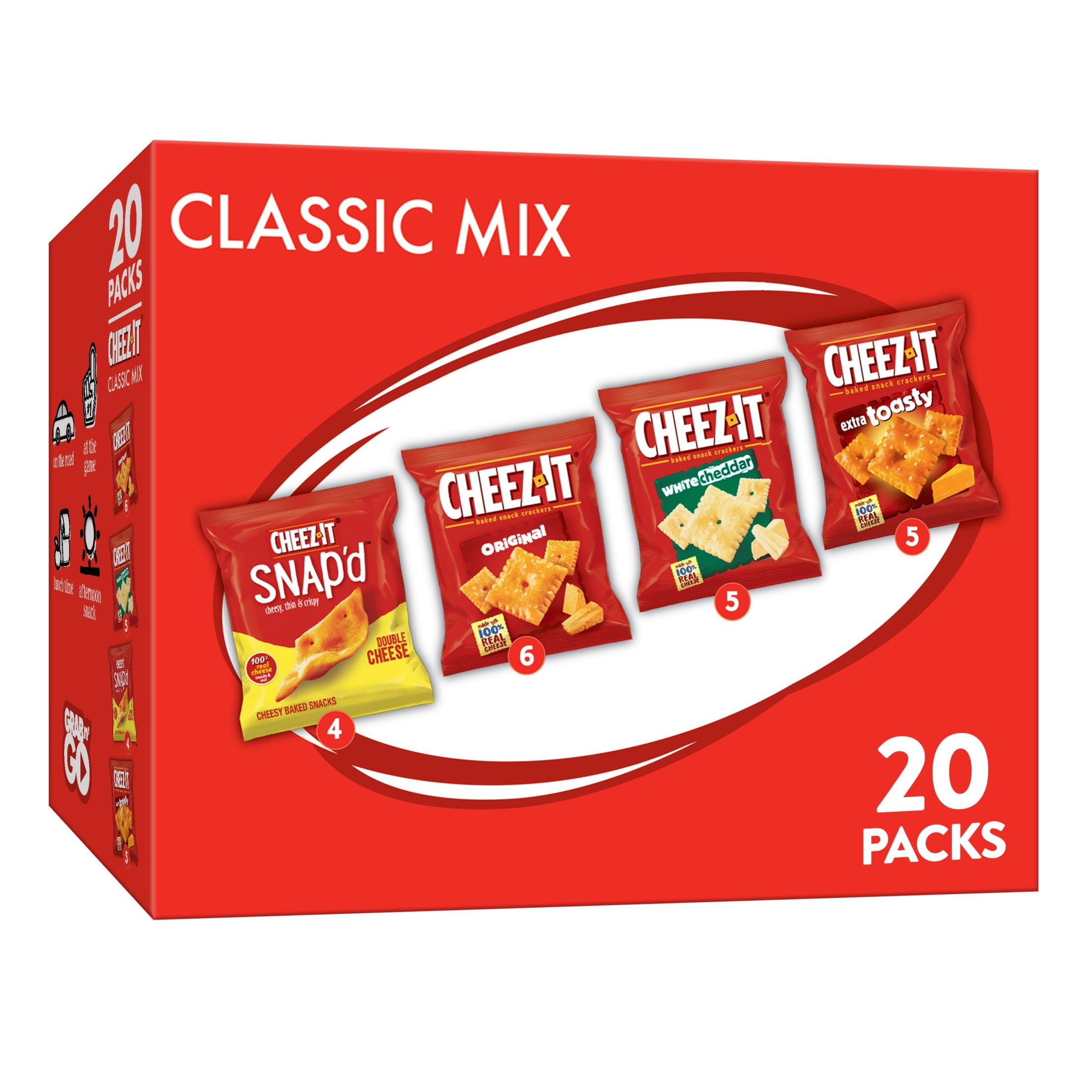Cheez-It Cheese Crackers Variety Pack, 20 Pack - Walmart.com