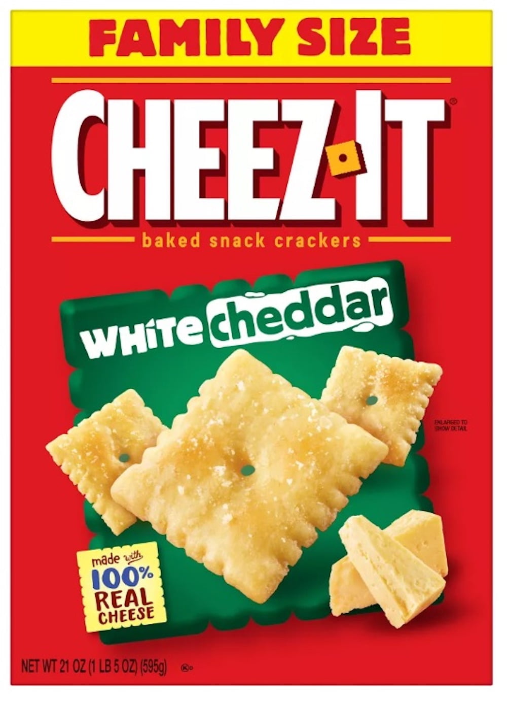 Kellogg's Cheez-It White Cheddar Cheese Crackers Family Size (Pack of ...