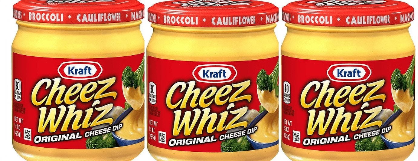 Cheez Whiz Original Cheese Dip, 15 oz Jar pack of 3 - Walmart.com
