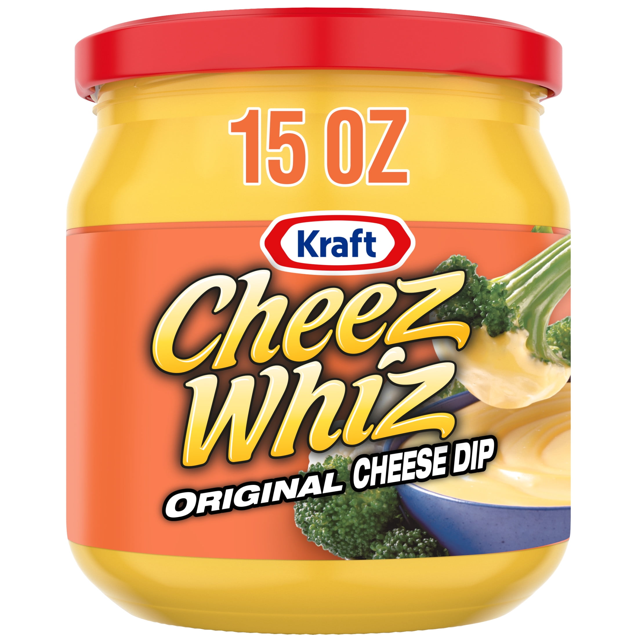Cheez Whiz Original Cheese Dip 15 oz Jar, Creamy Cheesy Snack for ...