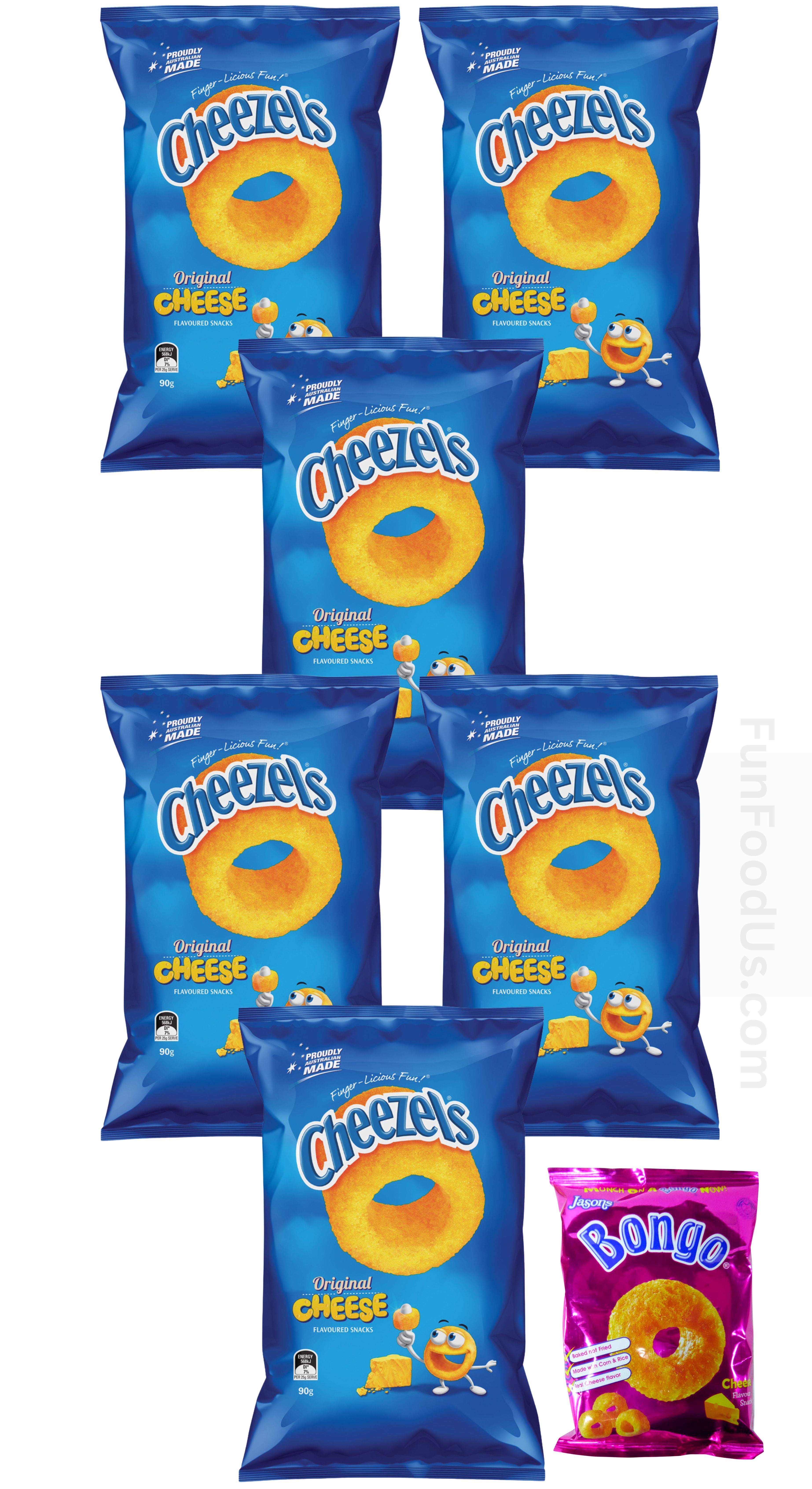 Cheezels Cheese Snack (Value Pack Of 6 x 90g EA) So Tasty & Crispy ...