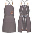 Chef Apron Bib Tool Apron For Man Woman Cross Back Straps With 4 ...