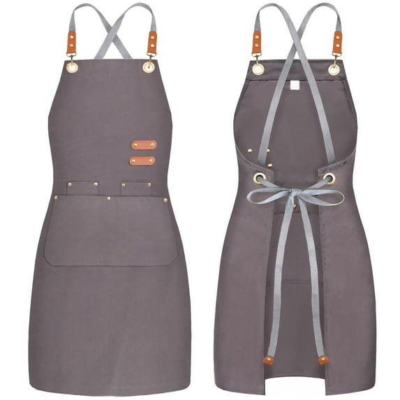 Chef Apron Bib Tool Apron For Man Woman Cross Back Straps With 4 ...
