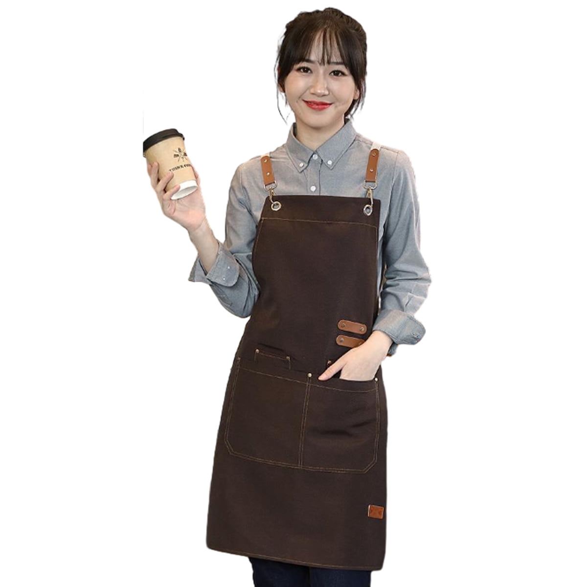 Chef Apron-Cross Back Apron for Men Women with Adjustable Straps and ...