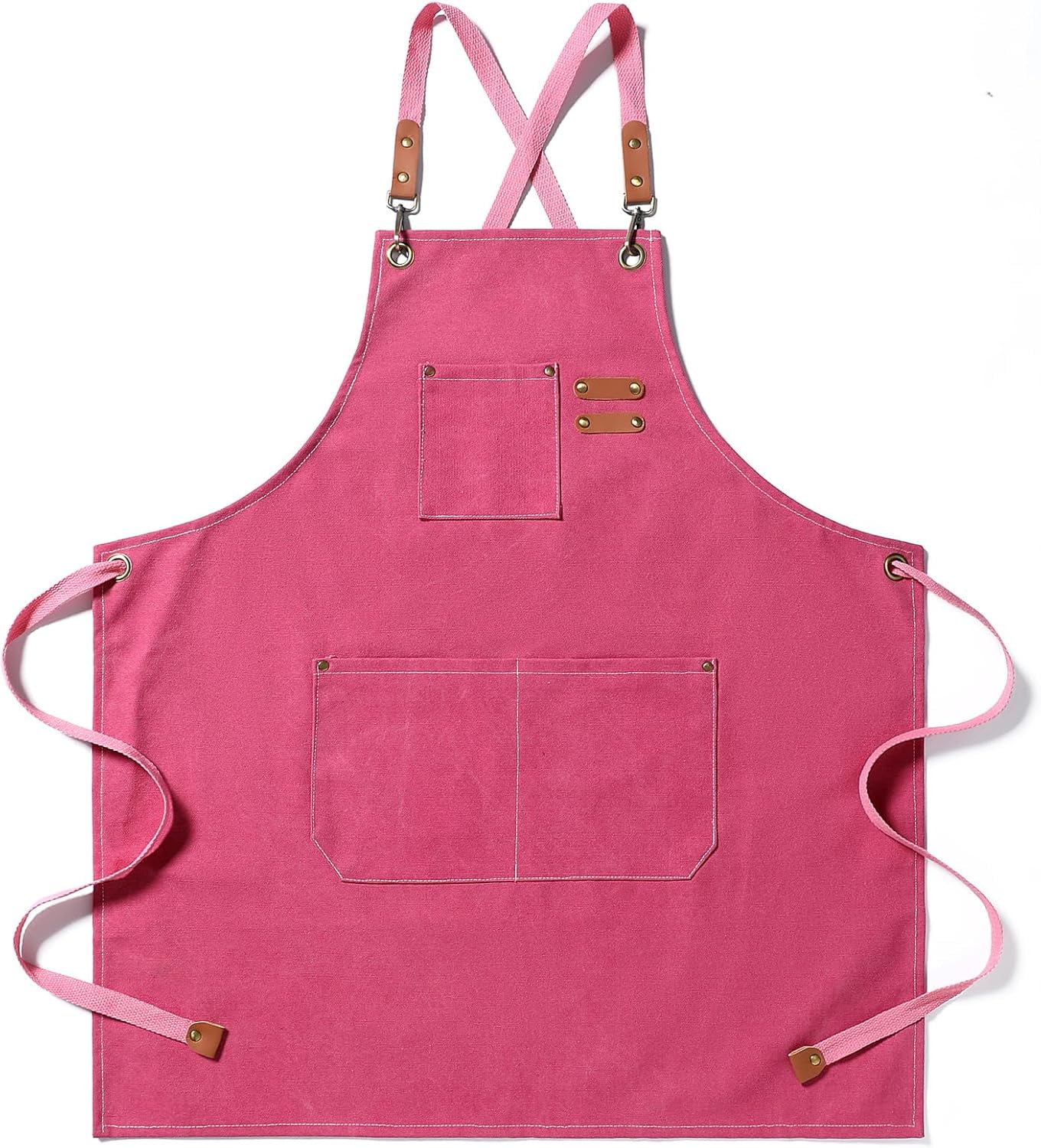 Chef Apron Medium-Thick Cotton Canvas,Cross Back with Multiple Pockets ...