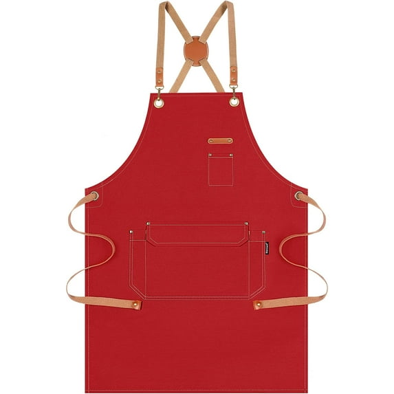 Chef Apron for Men Women with Gift Box Pack, Cross Back Apron with ...