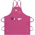 Chef Apron for Men Women Canvas Aprons with 3 Pockets Cross Back ...