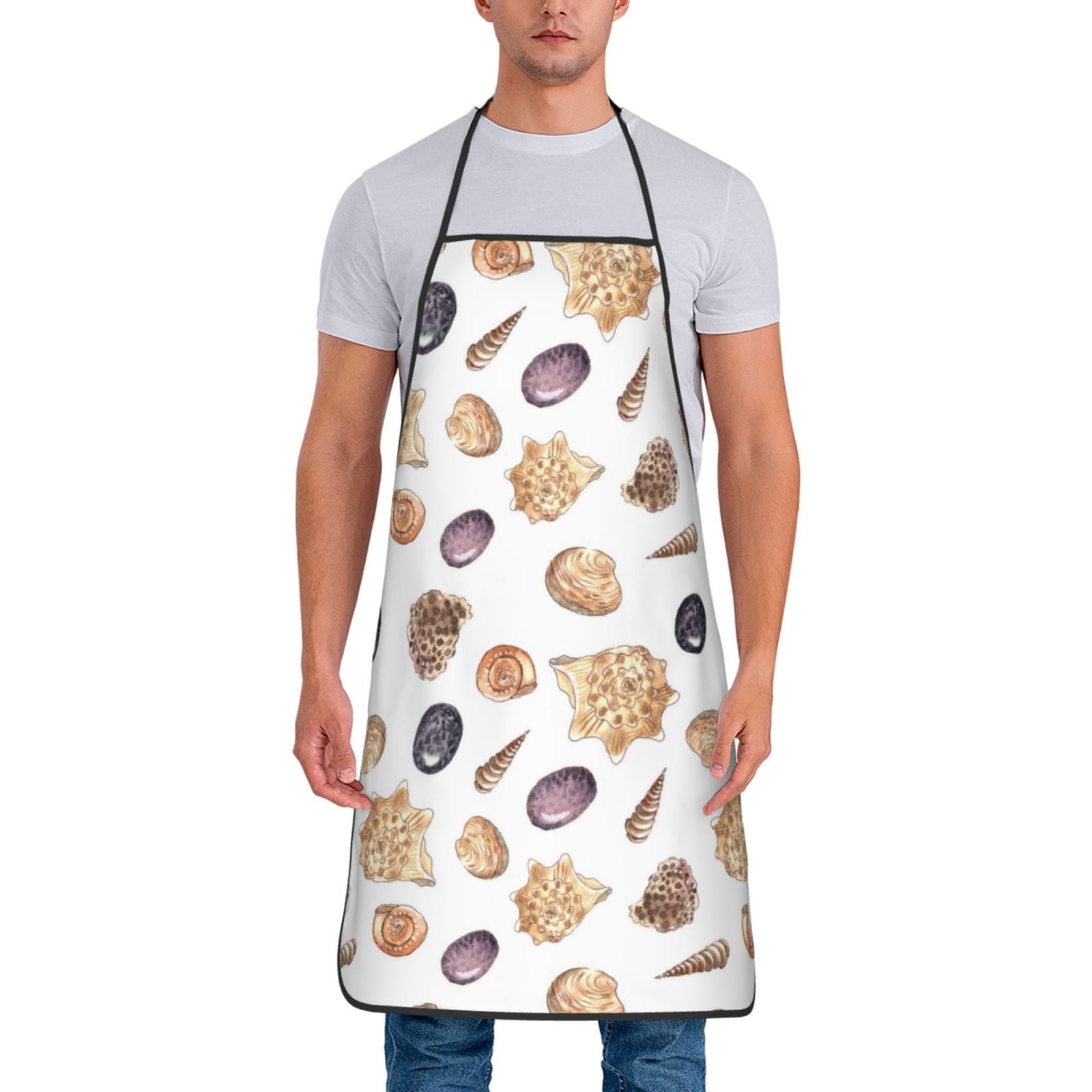 Chef Aprons for Men and Women - Conch Shell No.J929 Oil-Resistant Bib ...