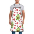 Chef Aprons for Men and Women - Cute Avocado Love Oil-Resistant Bib ...