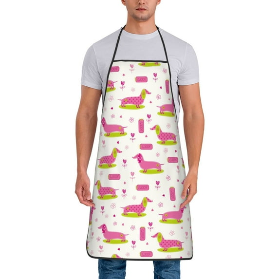 Chef Aprons for Men and Women - Dachshund Dog Puppy No.1013 Oil ...