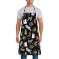 Chef Aprons for Men and Women - Delicate Cute Cartoon Cat Oil-Resistant ...