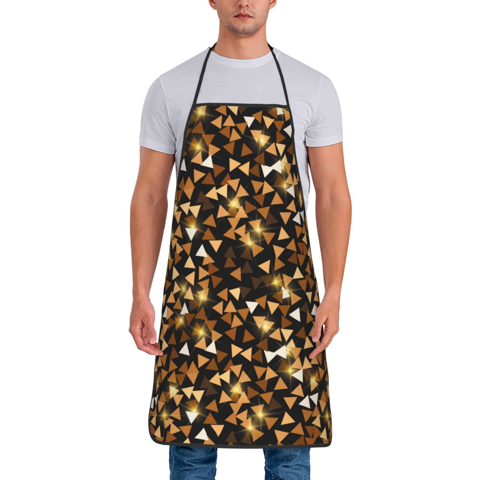 Chef Aprons for Men and Women - Gold Glitter lightning E Oil-Resistant ...