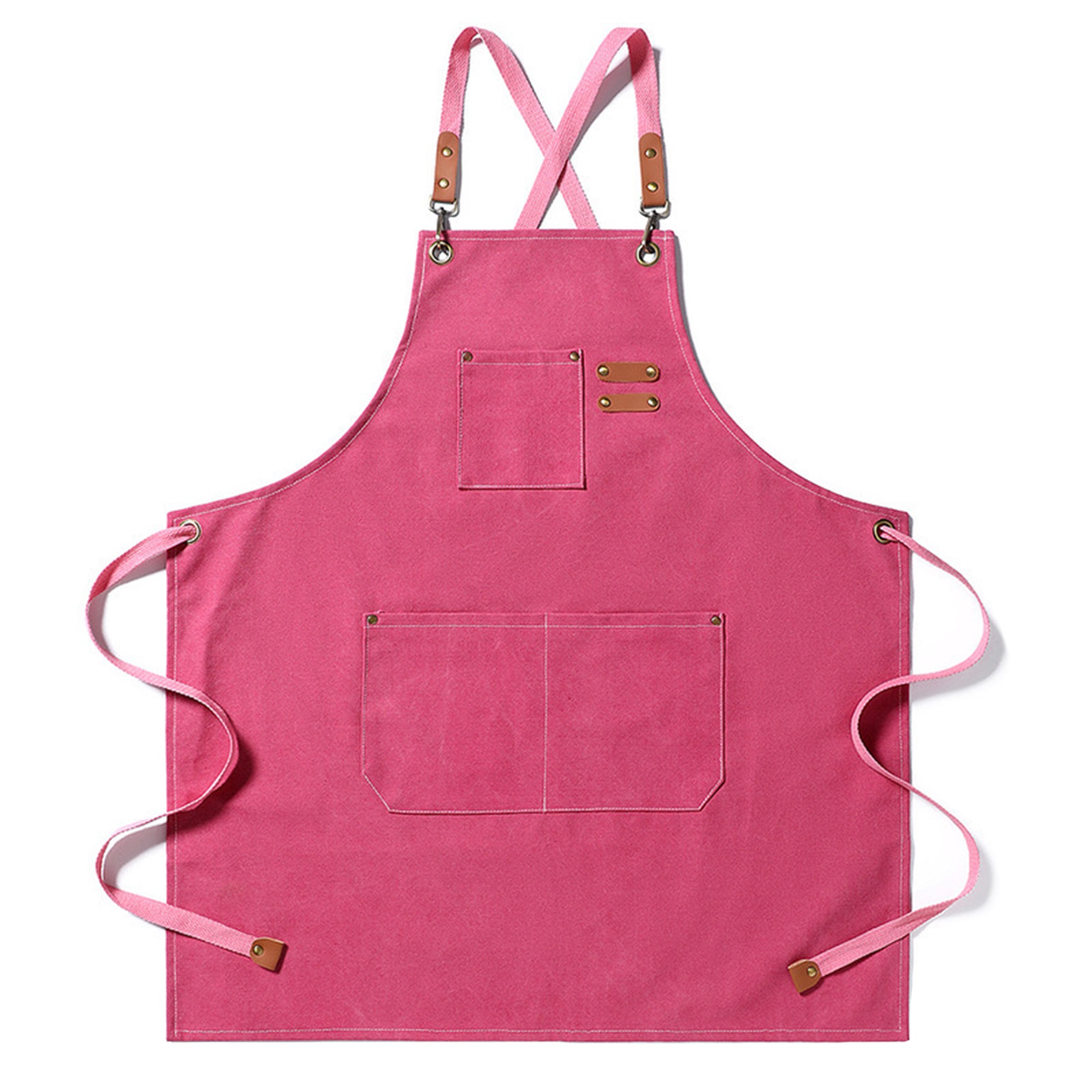 Chef Aprons for Men Women with Large Pockets, Black Waterproof Kitchen ...