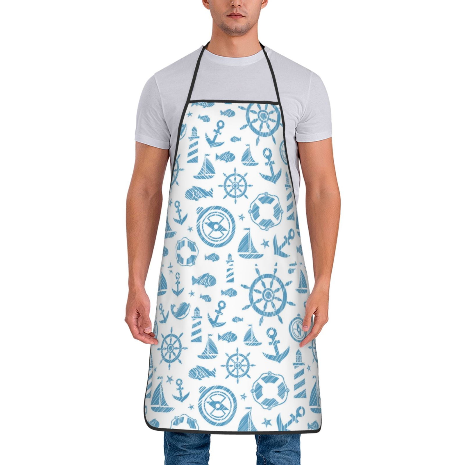 Chef Aprons for Men and Women - rudder sailing ship Waterproof Oil ...