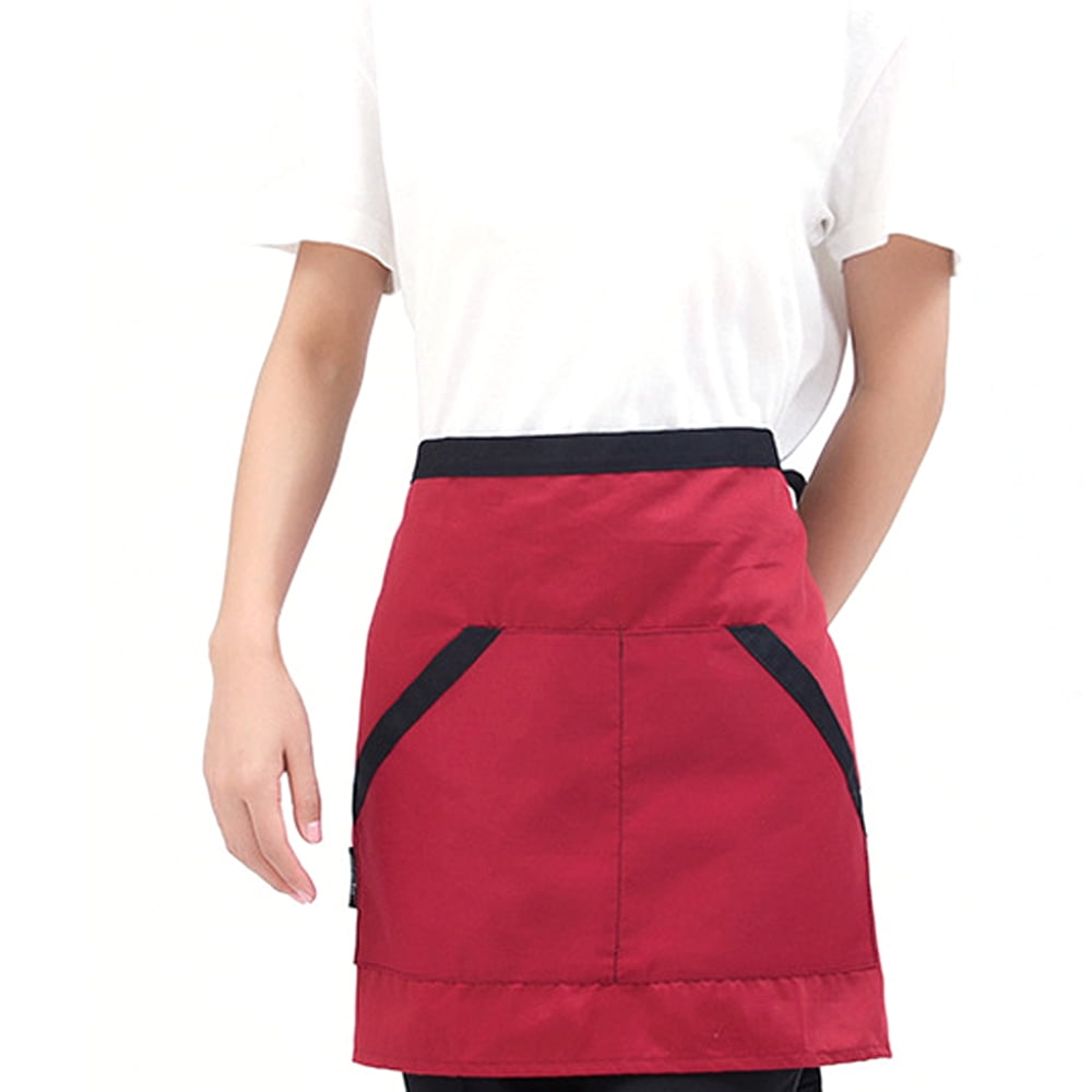 Chef Aprons Retro Cotton Maid Short Waist Waiter Waitress Half Apron ...