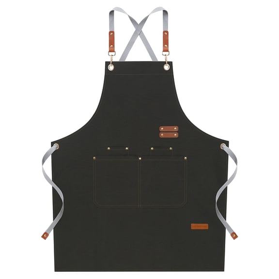 Cotton Aprons For Women And Men | Cross-back Apron With Pockets ...