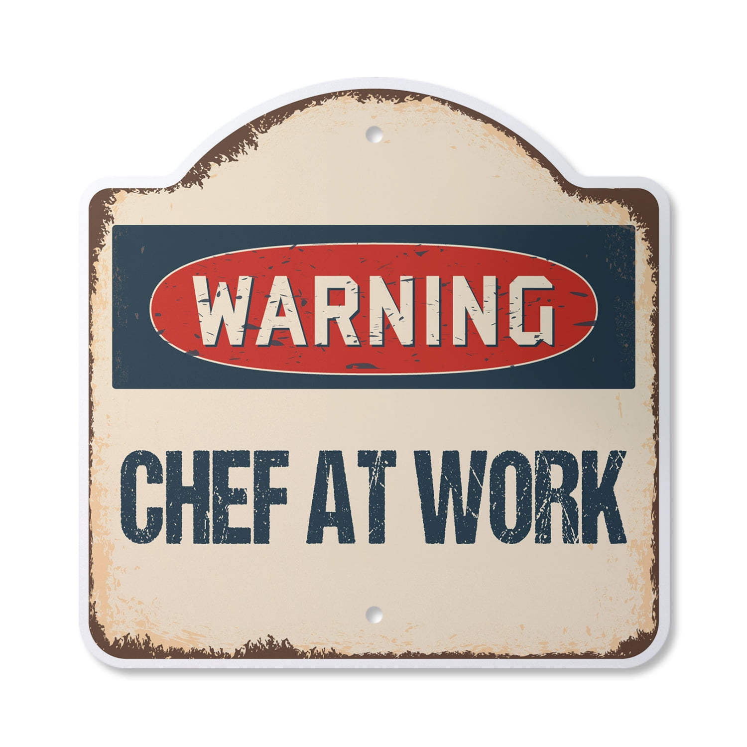 Chef At Work 10” X 10” Sign Indoor Outdoor Plastic Signmission
