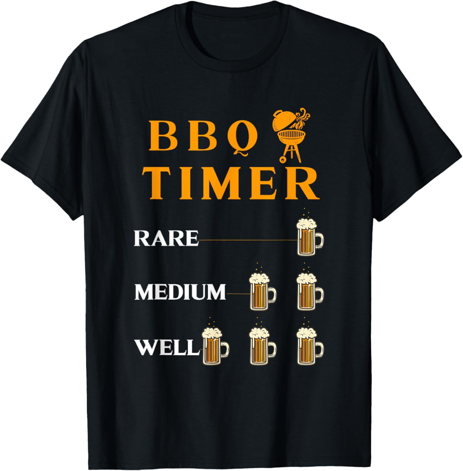 Chef Barbecue Funny BBQ Meat Cooking Timer Beer Grill T-Shirt - Walmart.com