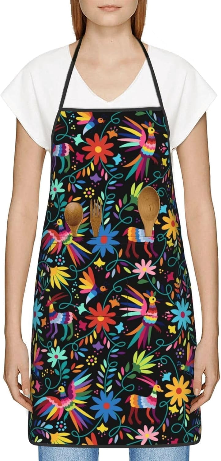 Chef Bib Aprons with Pockets for Women, Cute Apron for Kitchen Cooking ...