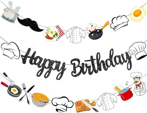 Chef Birthday Party Decoration Cook Party Decoration Cooking Happy ...