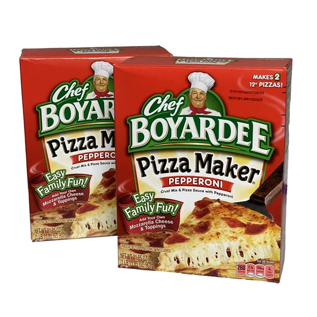 Chef Boyardee 2-Pack Pepperoni Pizza Homemade Pizza Kit, 31.85 oz ...