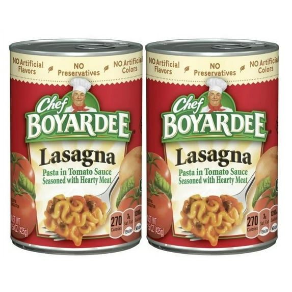 Chef Boyardee Beef Lasagna, Microwave Pasta, 15 Oz, Pack of 2 - Walmart.com
