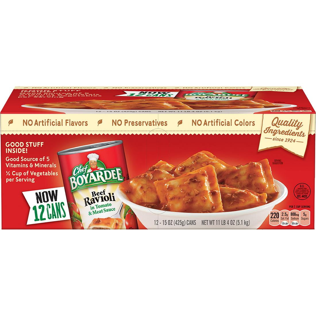 Chef Boyardee Beef Ravioli, 12 pk. - Walmart.com