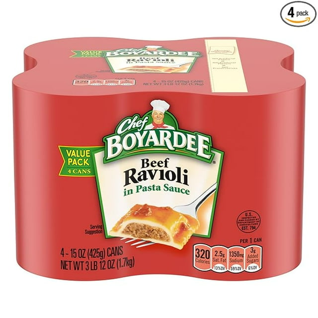 Chef Boyardee Beef Ravioli Canned Pasta, 15 oz.(Buy 4 Get 1 FREE ...