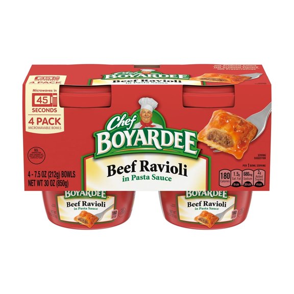 Chef Boyardee Beef Ravioli (Pack of 18) - Walmart.com