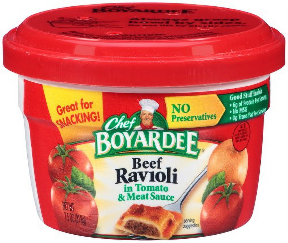 Chef Boyardee Beef Ravioli in Tomato & Meat Sauce (Pack of 16 ...