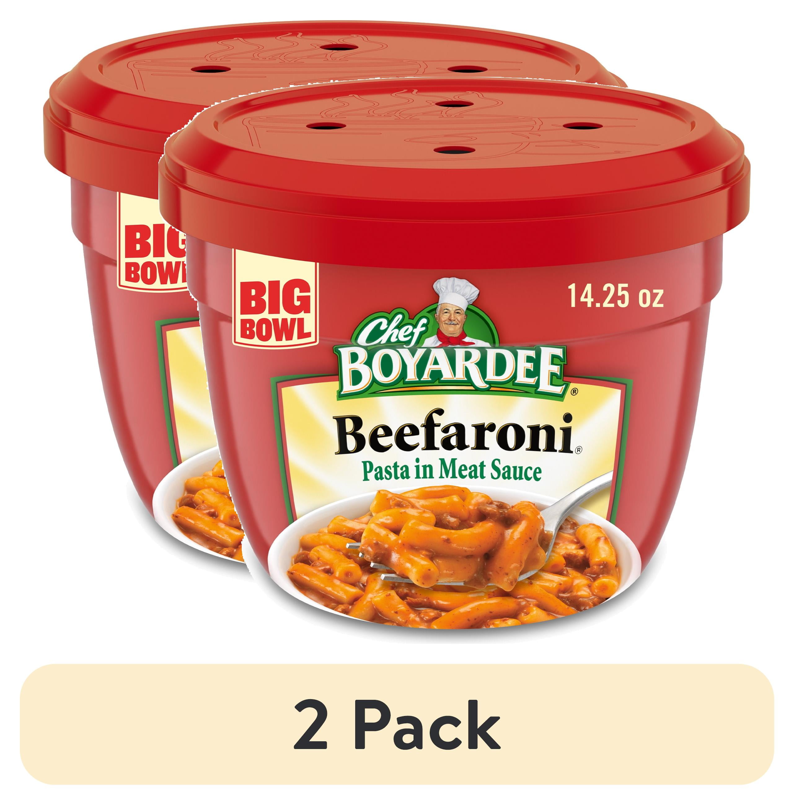 (2 pack) Chef Boyardee Beefaroni, Pasta in Meat Sauce, 14.25 oz ...
