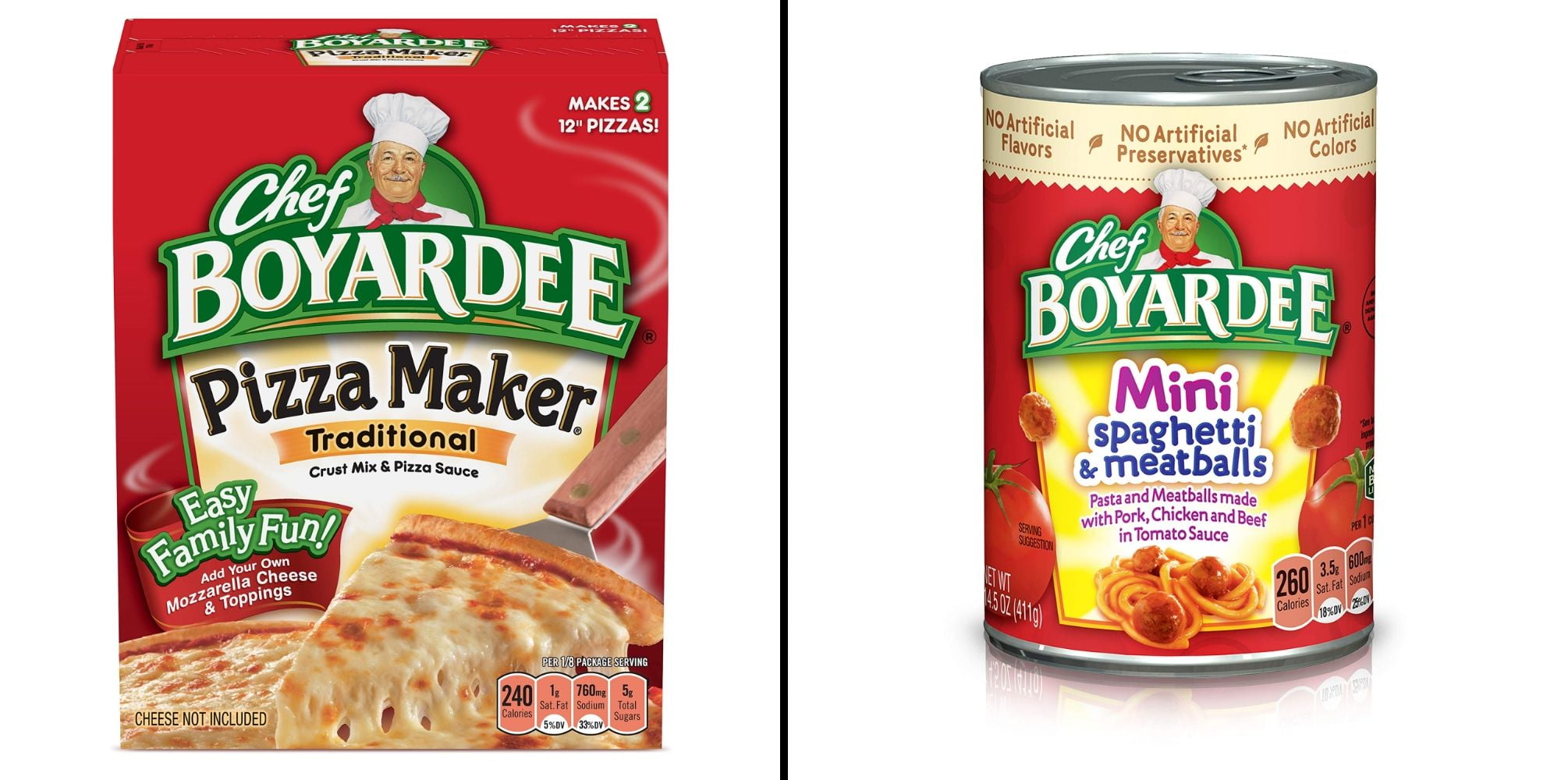 Chef Boyardee Cheese Pizza Maker 31.85 oz & Mini Spaghetti and ...