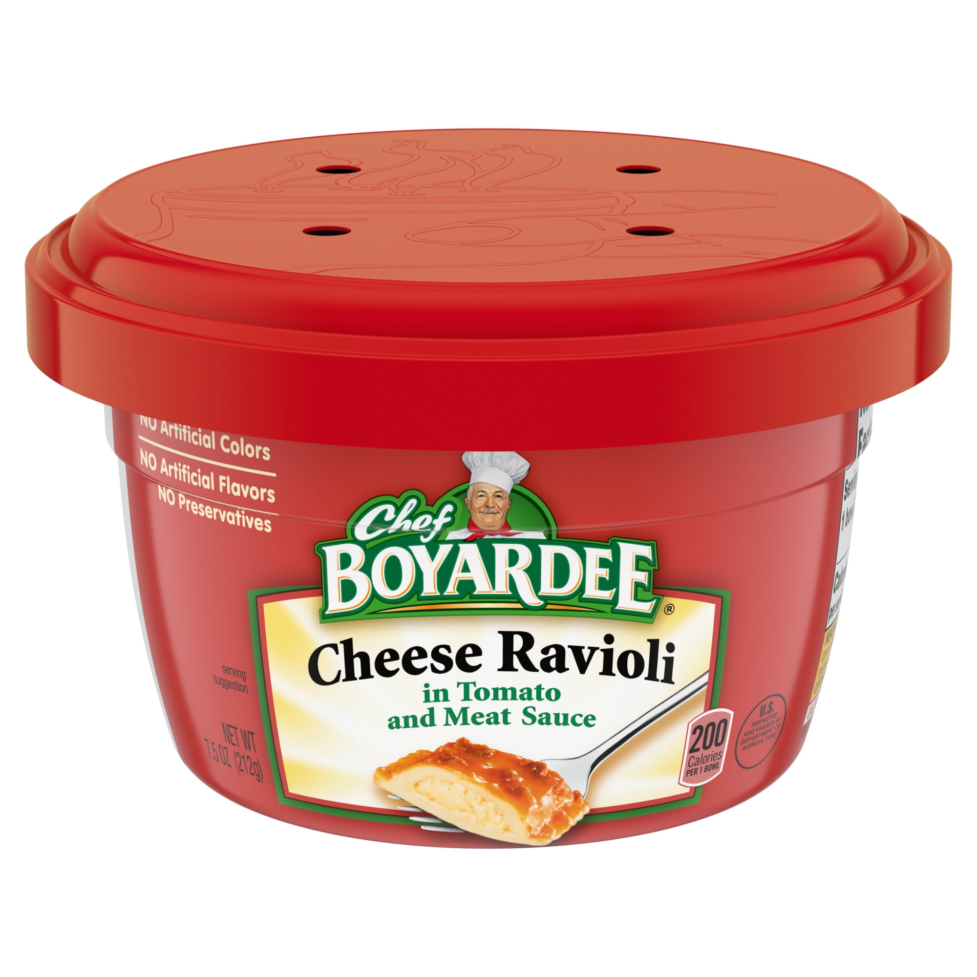 Chef Boyardee Cheese Ravioli in Tomato Sauce, 7.5 oz Microwavable Bowl ...