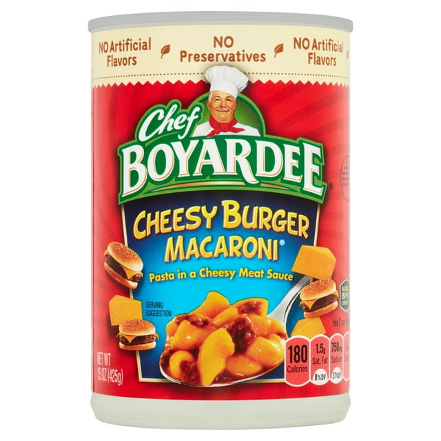Chef Boyardee - Cheesy Burger Macaroni 15 oz Package May Vary - Walmart.com