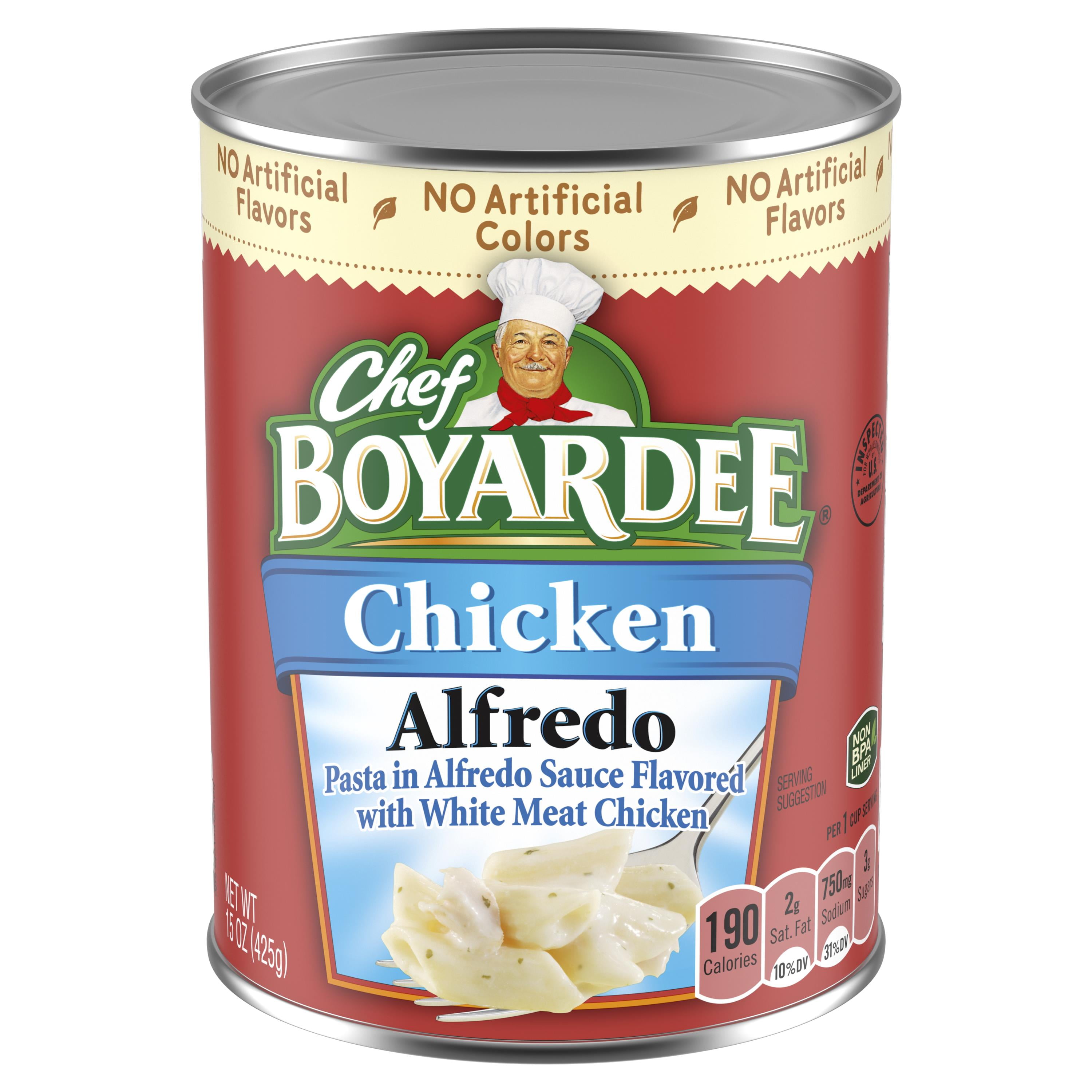 Chef Boyardee Chicken Alfredo Pasta, Microwavable Ready Meal, 15 Oz ...