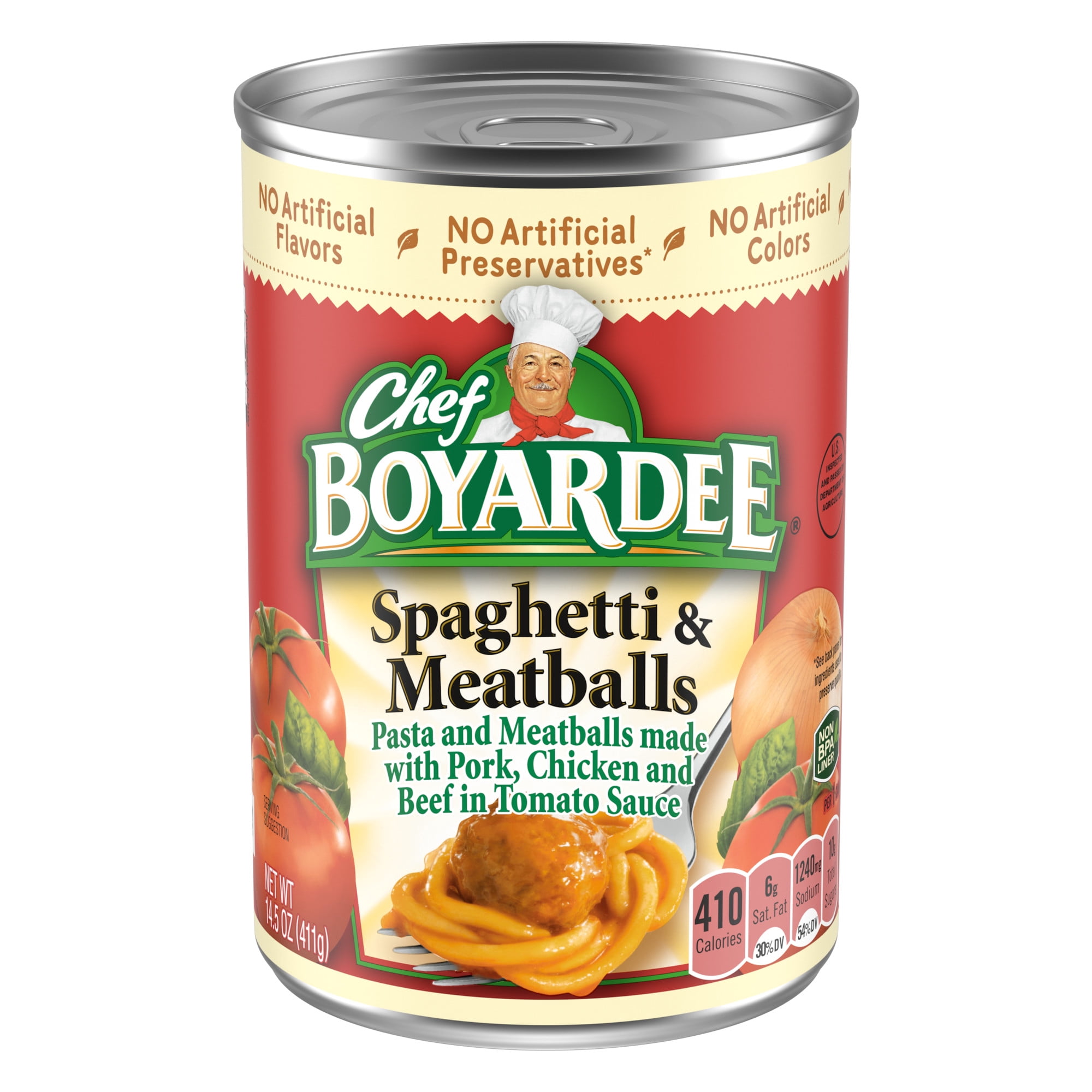 Chef Boyardee Spaghetti and Meatballs, Microwave Pasta, Canned Food, 14 ...