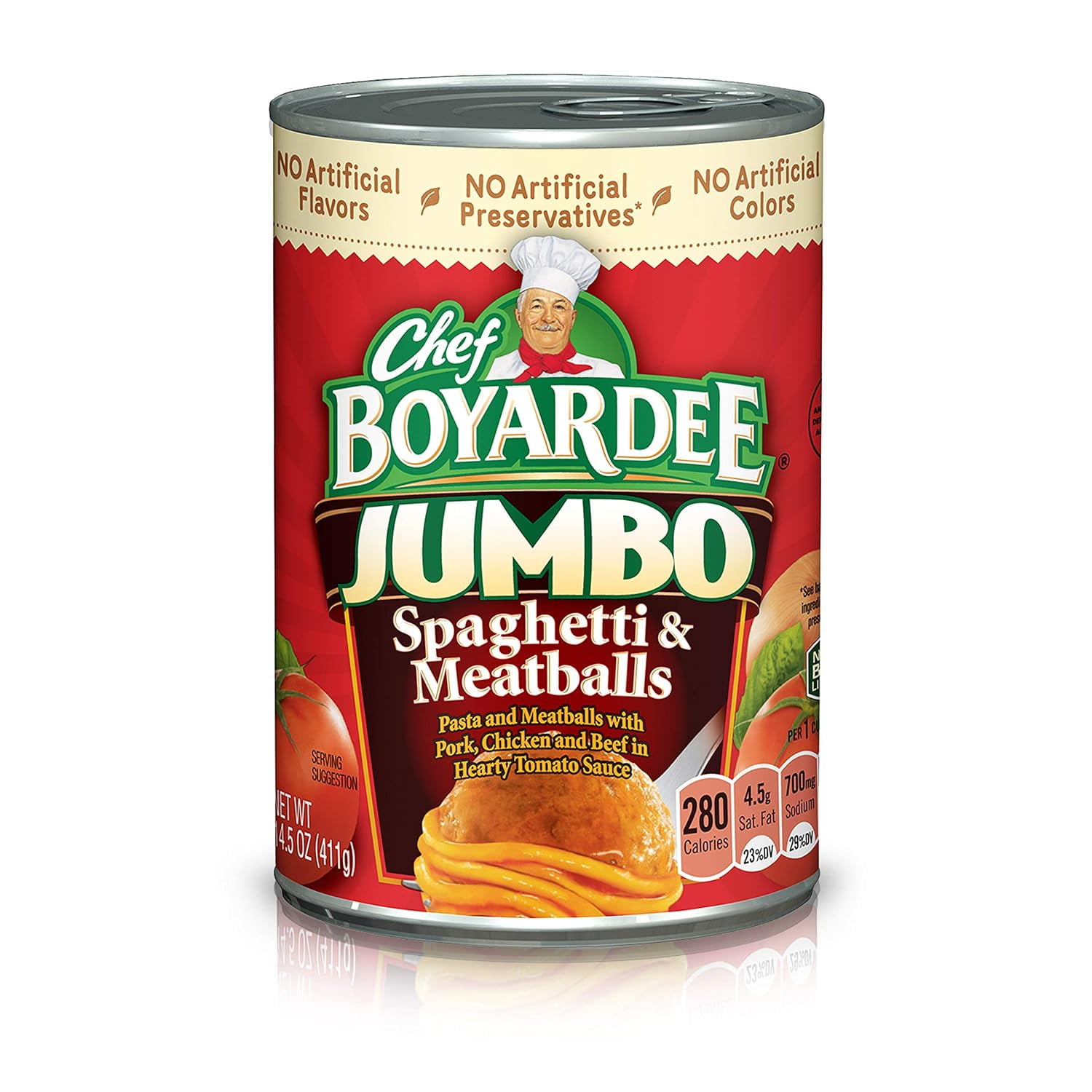 Chef Boyardee Jumbo Spaghetti and Meatballs, 14.5 Oz Can - Walmart.com