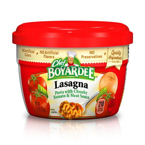 Chef Boyardee Lasagna Microwavable Bowl, 7.5 Oz Tub - Pack of 2 ...