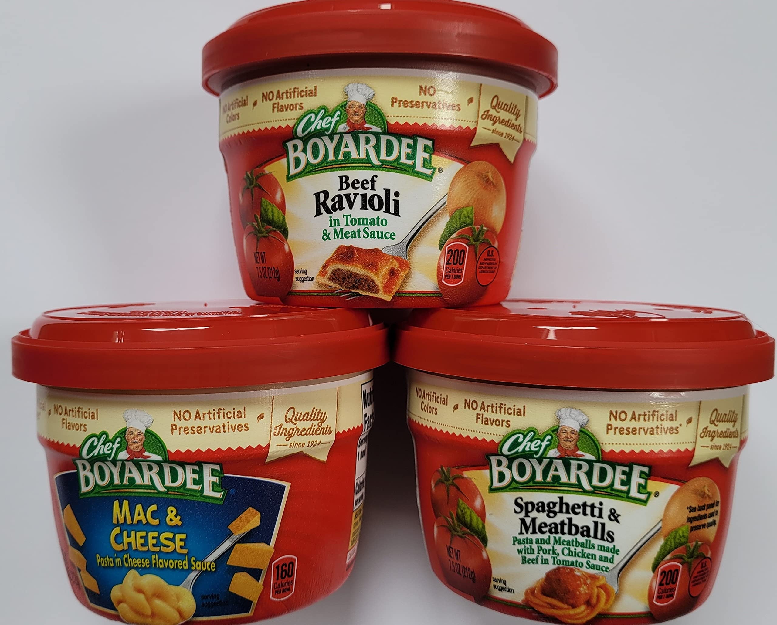 Chef Boyardee Microwavable Bowls VARIETY PACK: KKS1 BEEF RAVIOLI, MINI ...