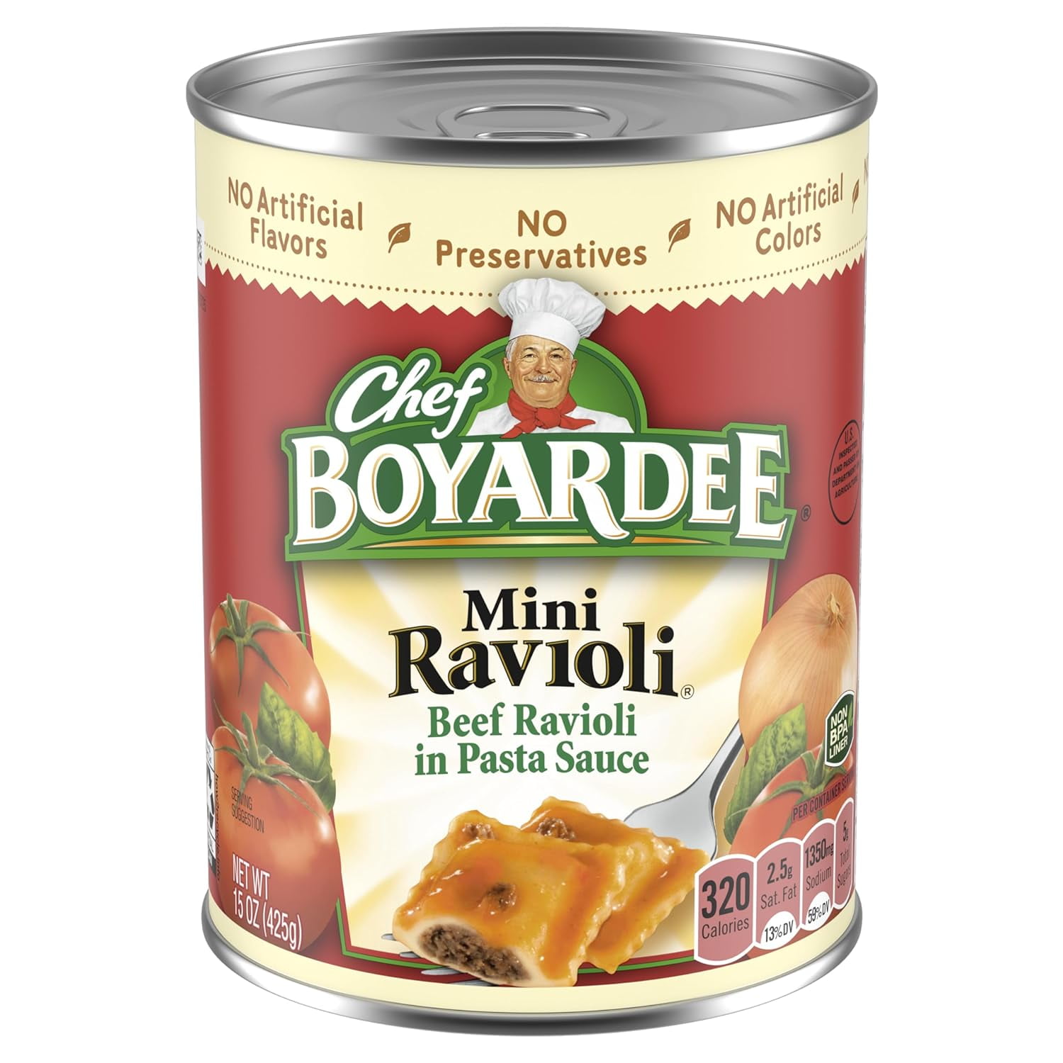 Chef Boyardee Mini Beef Ravioli Microwave Pasta 15 OZ - Pack of 2 ...
