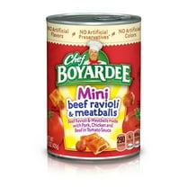 Chef Boyardee Mini Micro Beef Ravioli & Meatballs, Meat Pasta Food, 7.5 ...