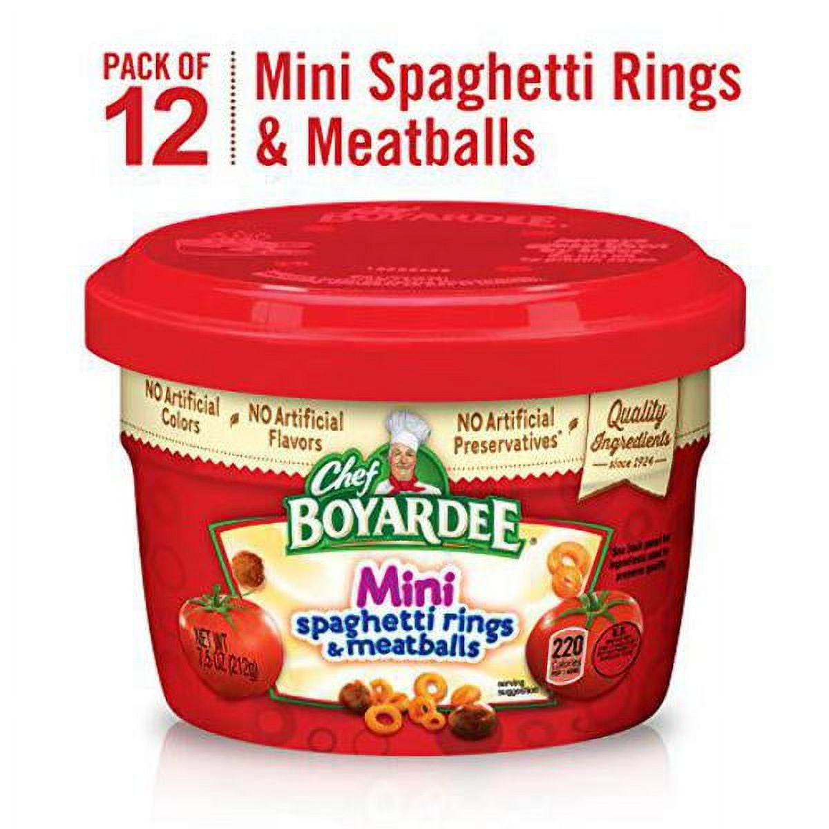 Chef Boyardee Mini Spaghetti Rings & Meatballs, 7.5 Oz. Microwavable ...