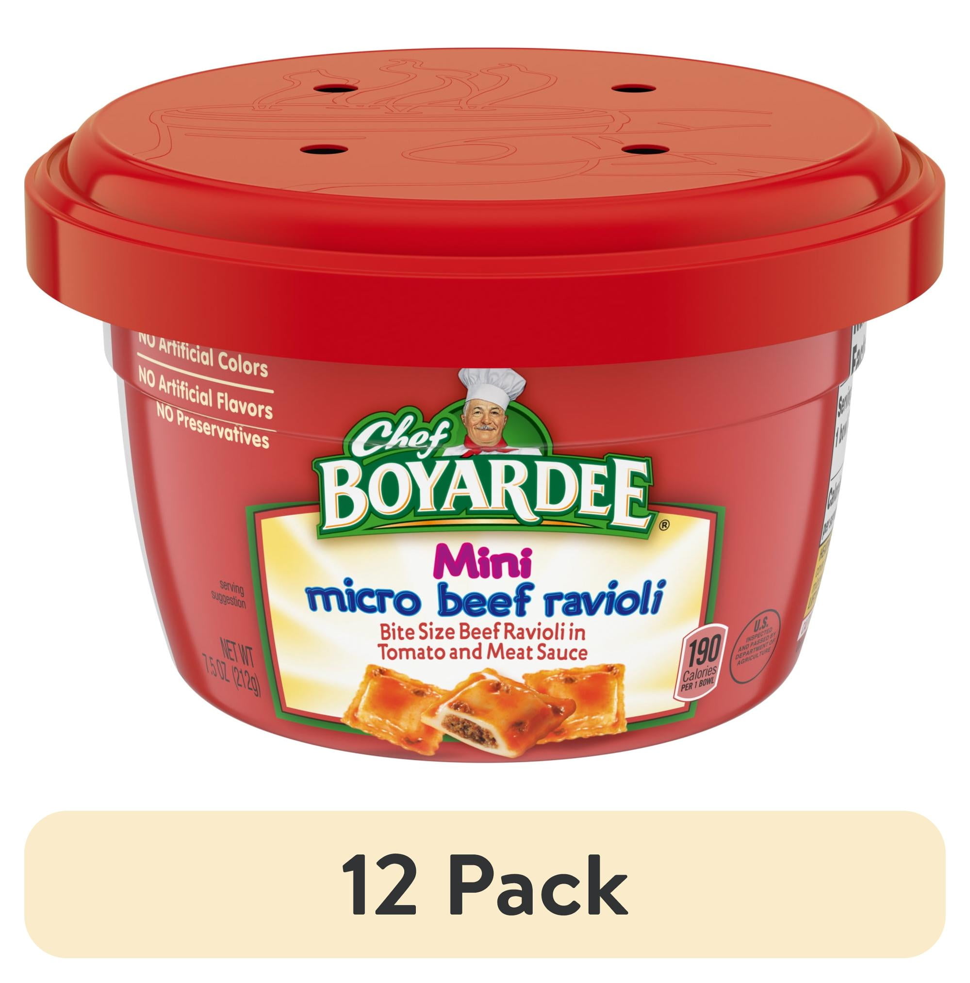 (12 pack) Chef Boyardee Mini Micro Beef Ravioli, 7.5 oz. - Walmart.com