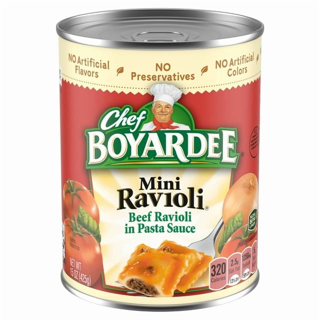 Chef Boyardee Mini Ravioli Beef Ravioli in Pasta Sauce Ready-to-Eat ...