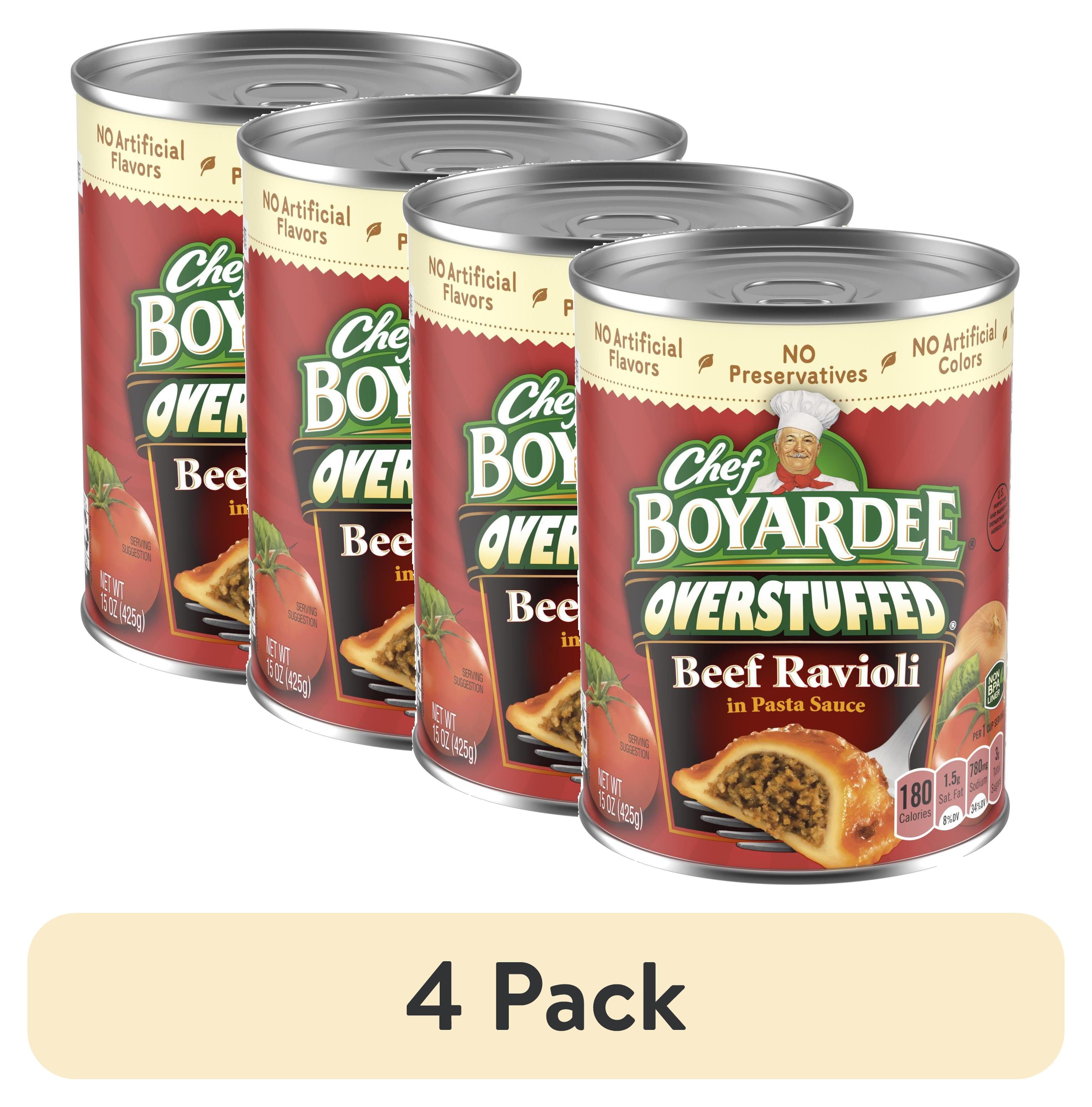 (4 pack) Chef Boyardee Overstuffed Beef Ravioli, 15 oz. - Walmart.com