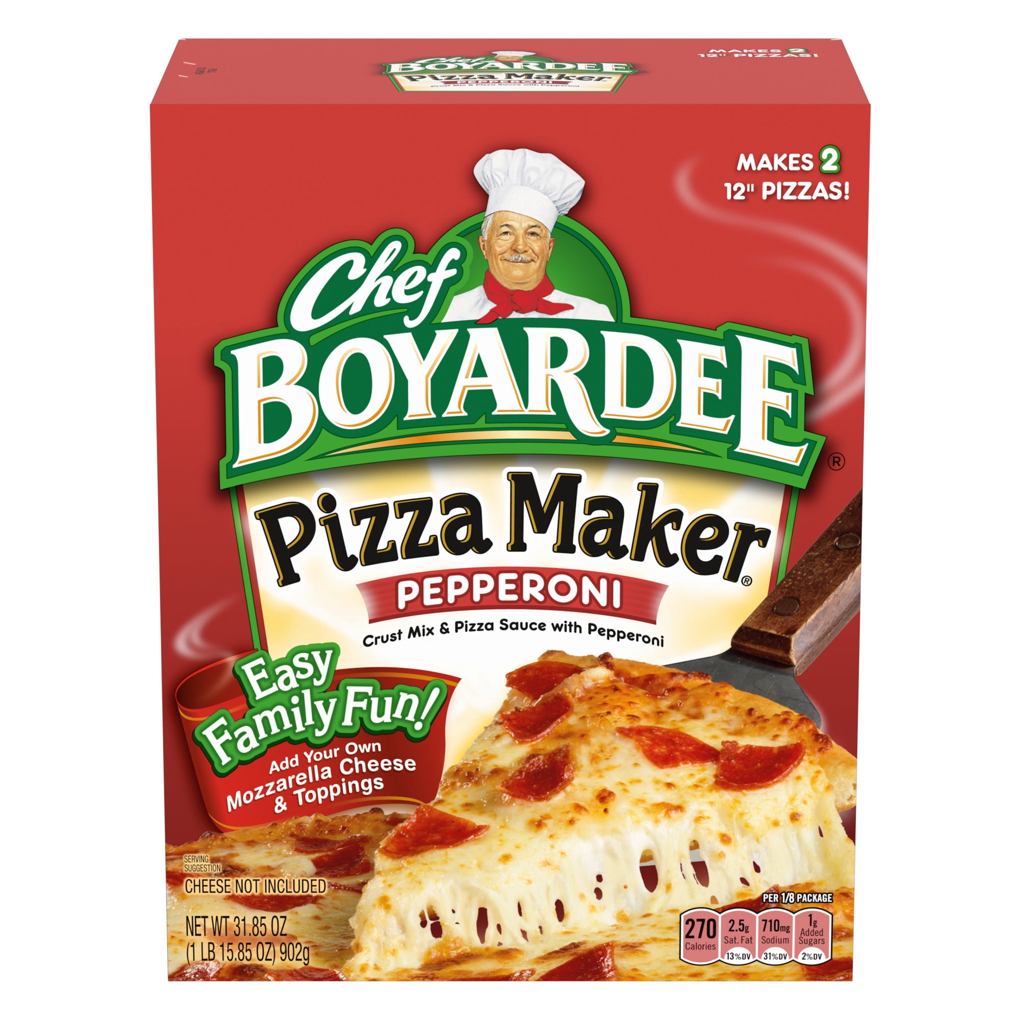 Chef Boyardee, Pepperoni Pizza Maker, 31.85 oz, Meal Kit - Walmart.com