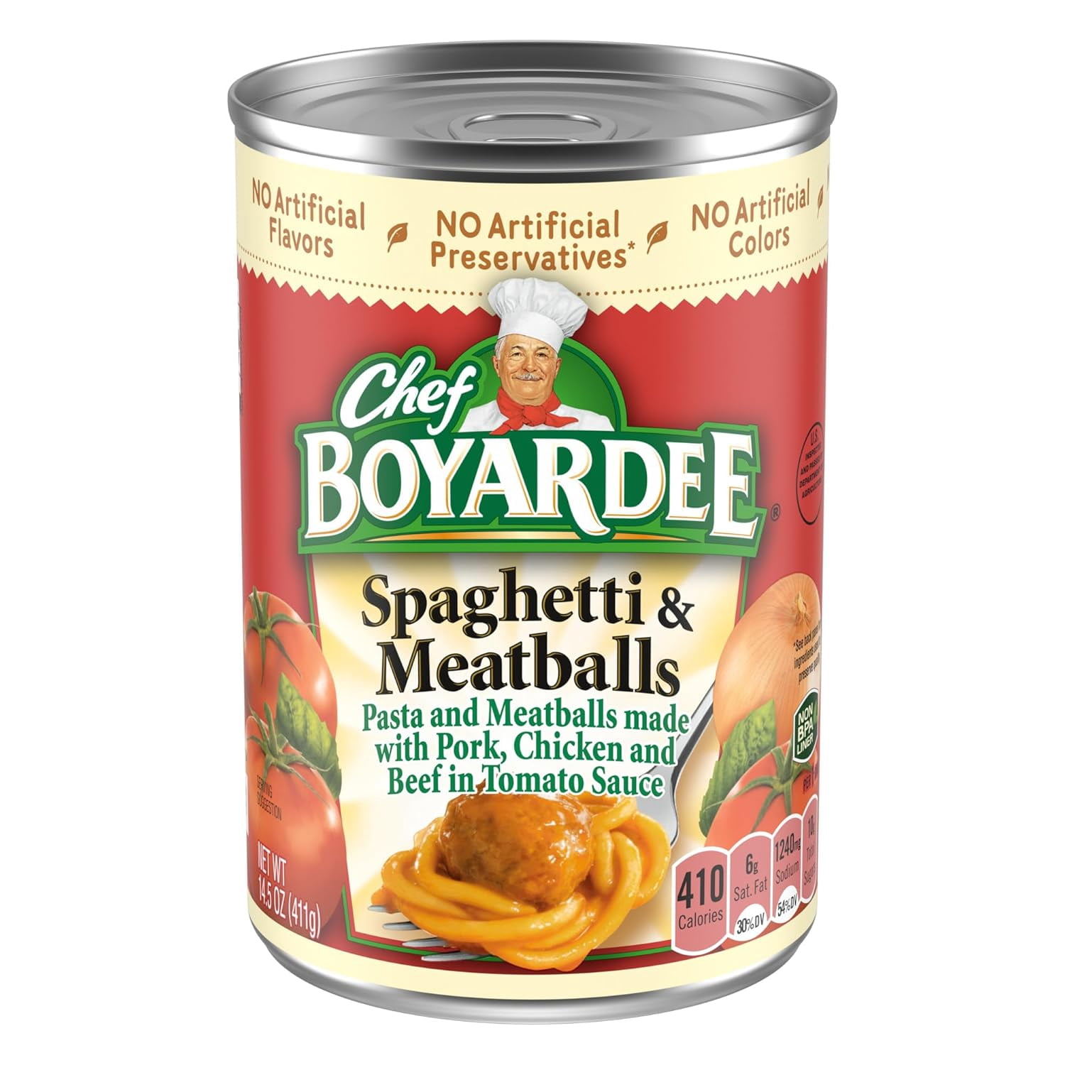 Chef Boyardee Spaghetti & Meatball Can, 15 oz - Walmart.com