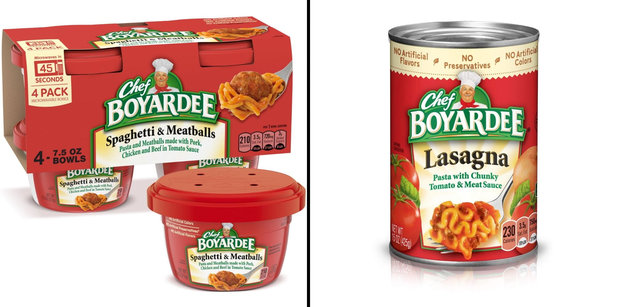 Chef Boyardee Spaghetti & Meatballs Microwave Meal 7.5 oz 4-ct ...