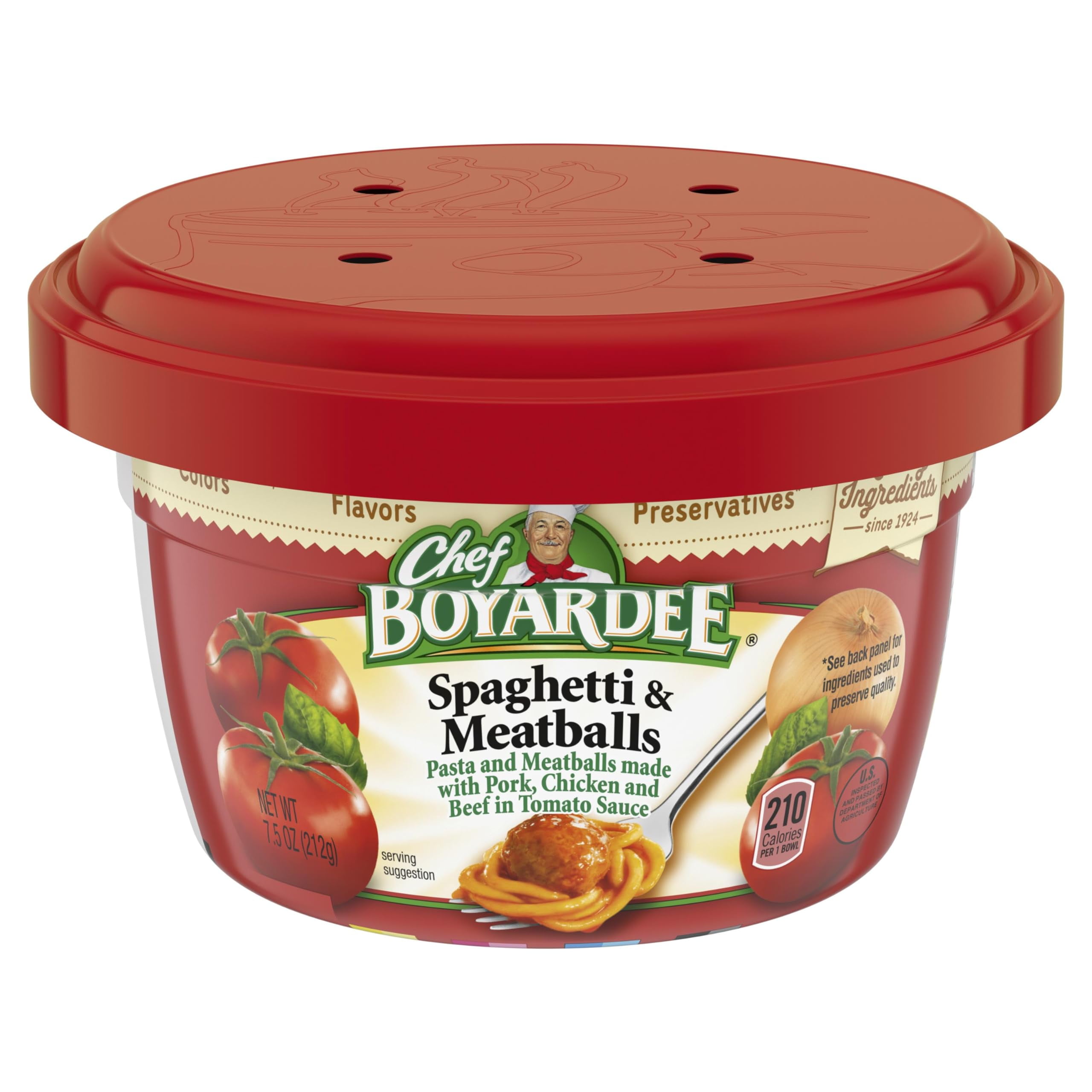 Chef Boyardee Spaghetti and Meatballs in Tomato Sauce, Microwave Food ...