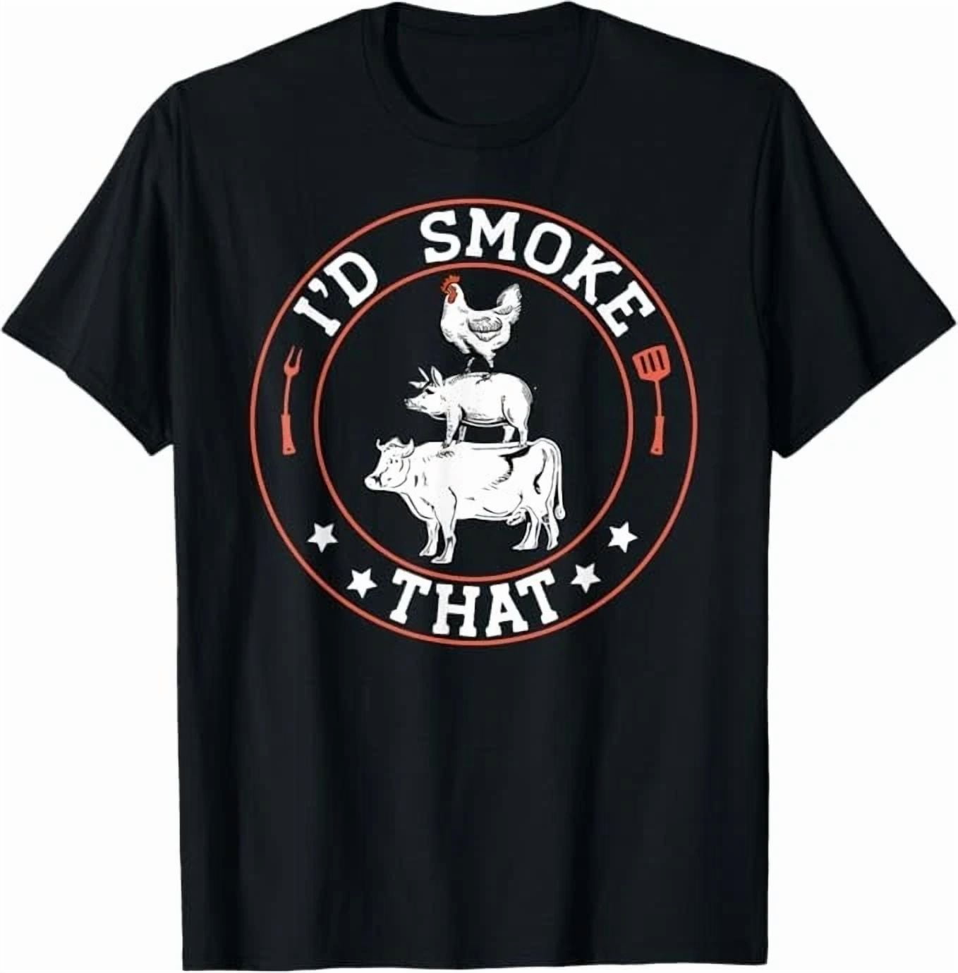 Chef Butcher BBQ Smoker Id Smoke That Barbecue Pitmaster Tee Cool ...